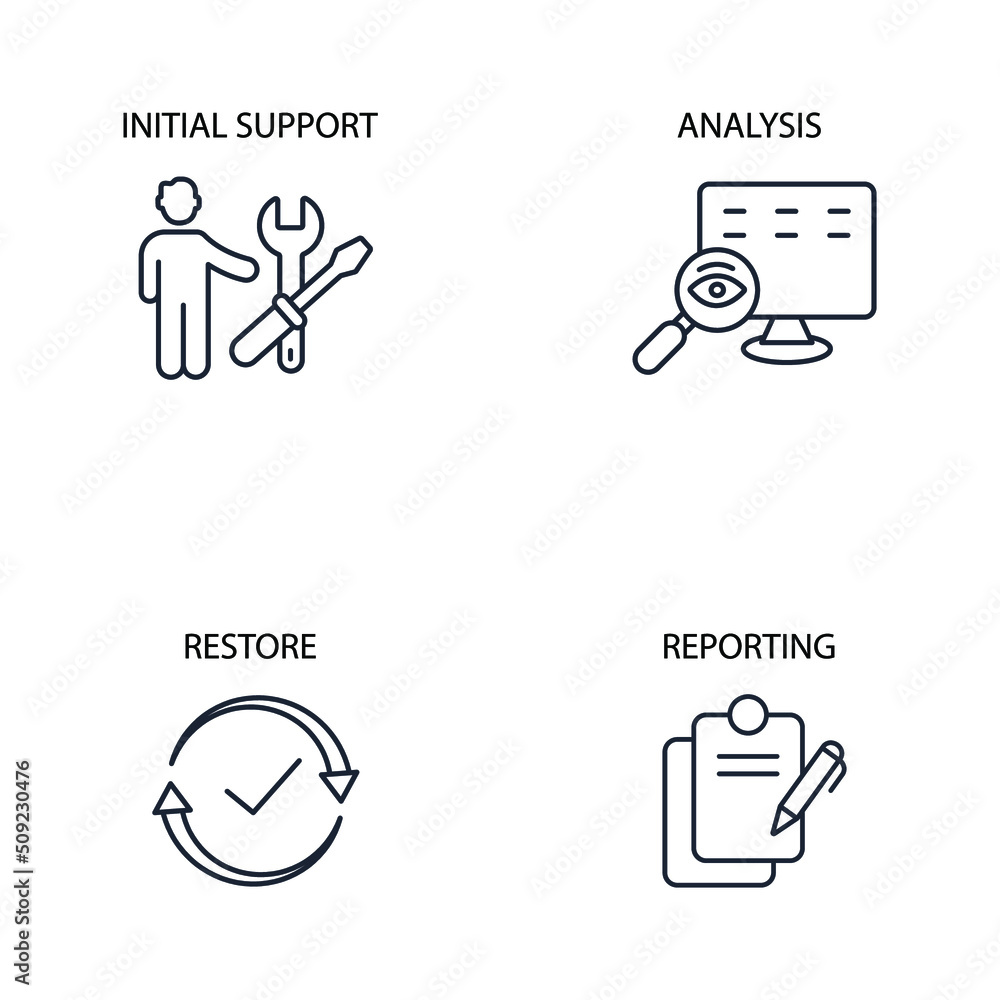 Incident Management icons set . Incident Management pack symbol vector ...