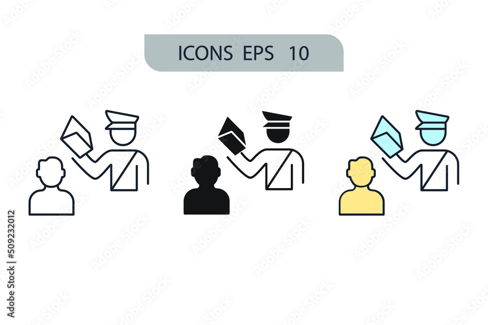 vaccination card icons symbol vector elements for infographic web Stock ...