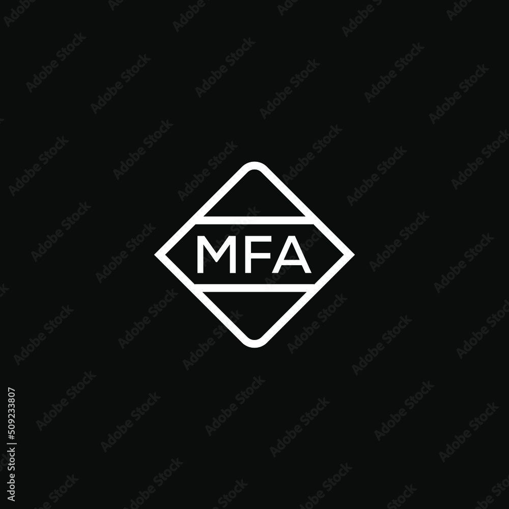 Vecteur Stock MFA 3 letter design for logo and icon.MFA monogram logo ...