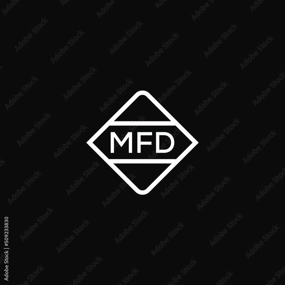 MFD 3 letter design for logo and icon.MFD monogram logo.vector ...