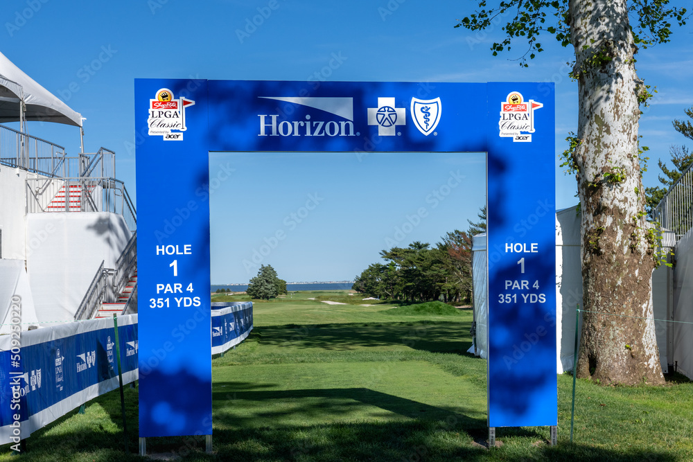 Galloway, NJ - June 5, 2022: Hole 1 at the ShopRite LPGA Classic ...