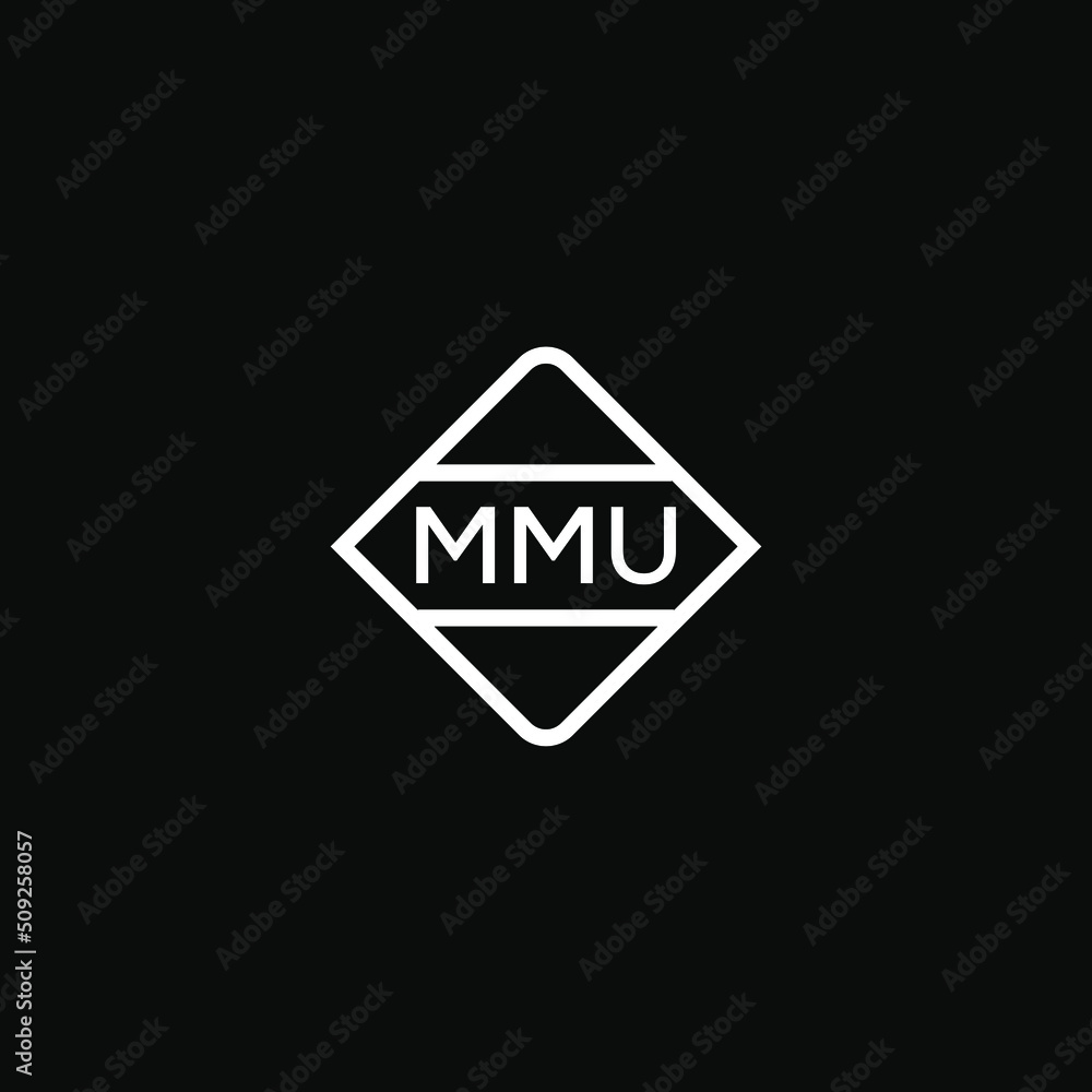 MMU 3 letter design for logo and icon.MMU monogram logo.vector ...