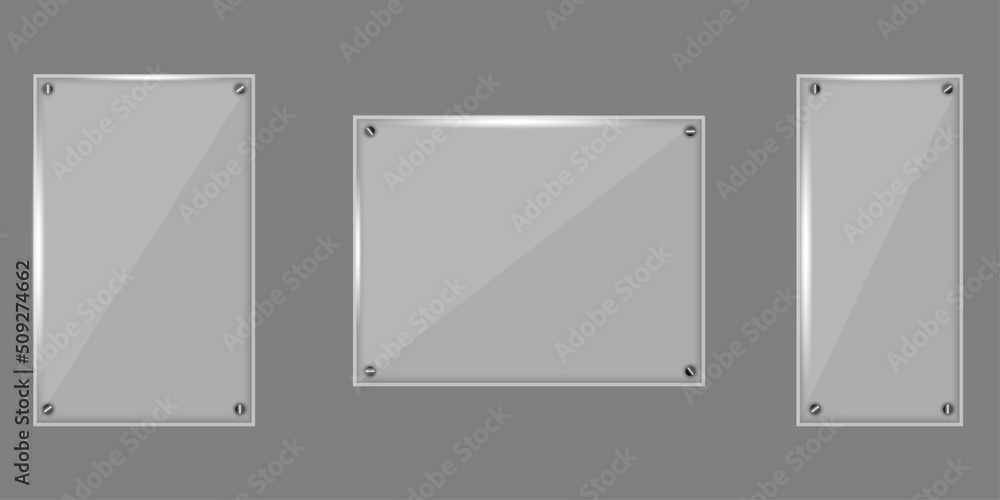 glass frame. Banner template design. Mockup frame design. Vector ...