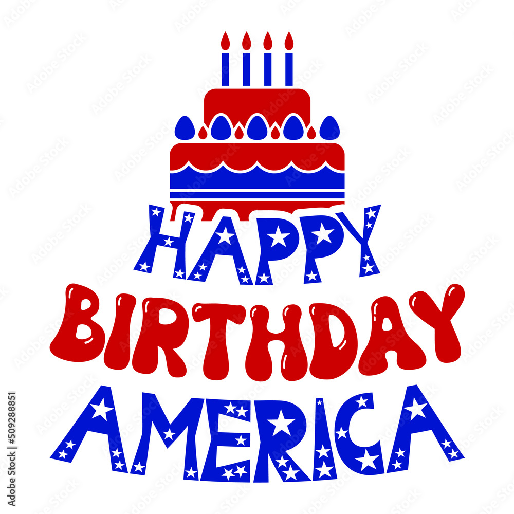 Happy birthday america, Happy 4th of July Day t-shirt print template ...