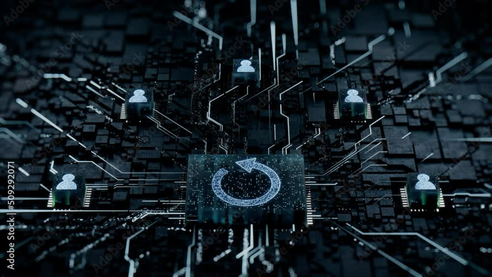 Vídeo do Stock: Reload Technology Concept with refresh symbol on a ...