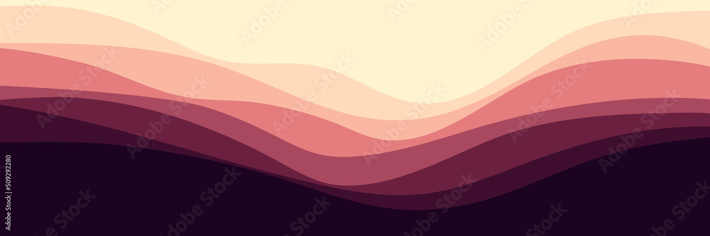 landscape waves pattern vector illustration good for wallpaper ...