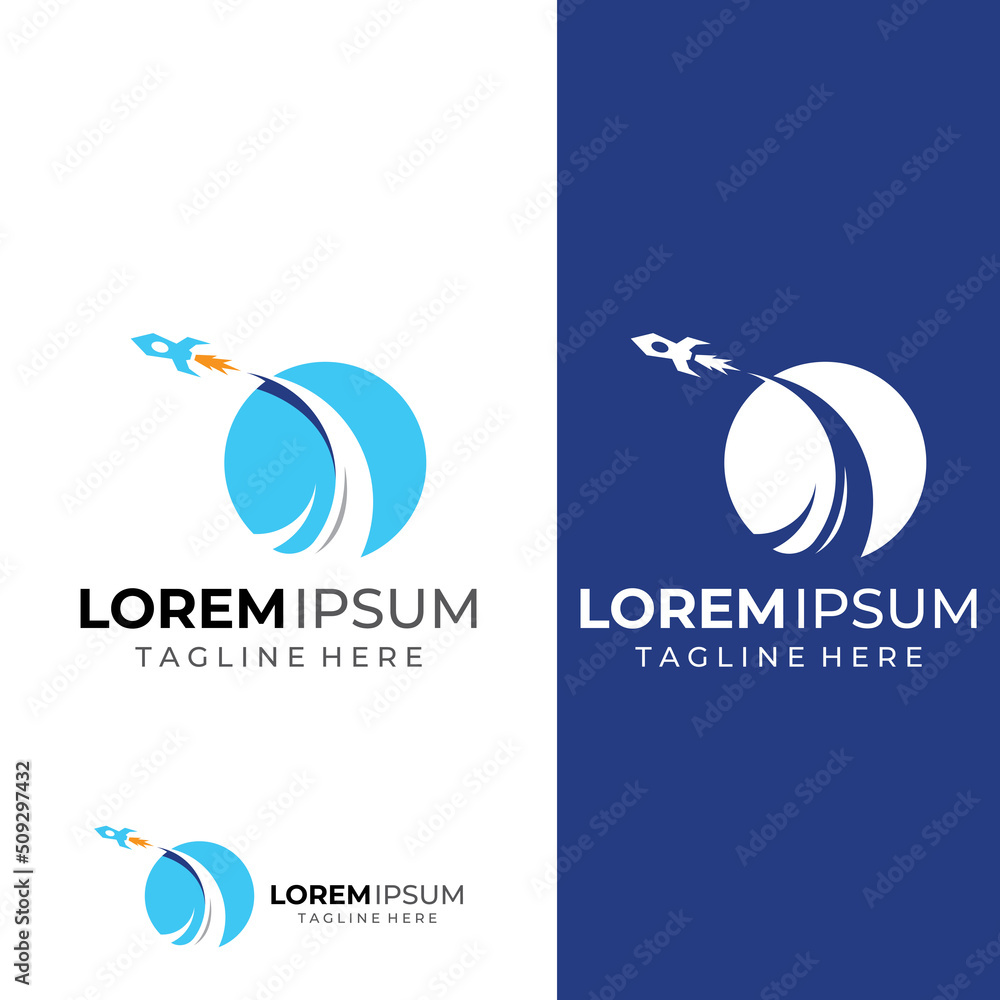 Vetor de Logistics company vector logo, arrow icon logo, fast digital ...