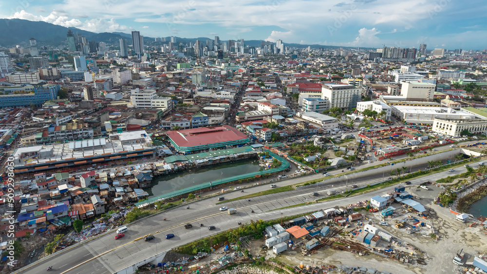 Cebu City, Philippines - Aerial of the Metro Cebu skyline. Stock Photo ...