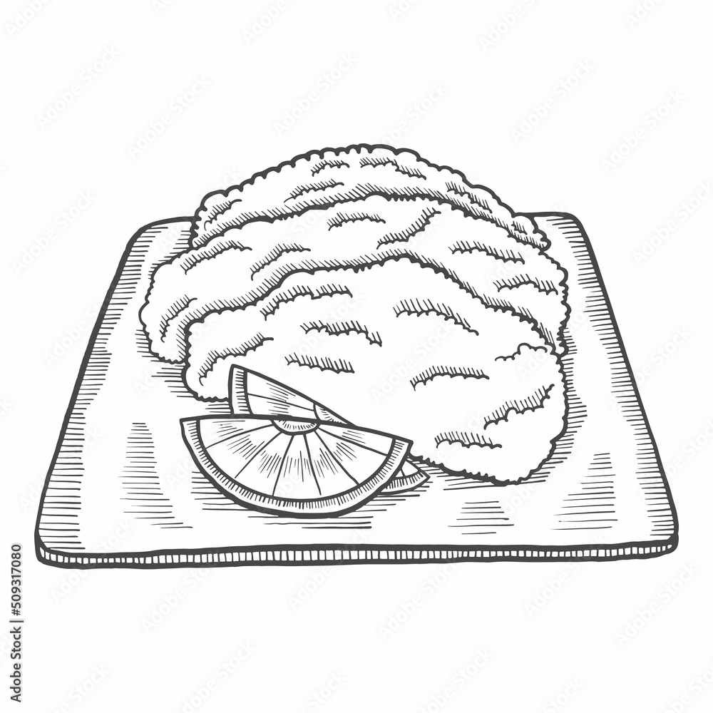 pork schnitzels german or germany cuisine traditional food isolated ...