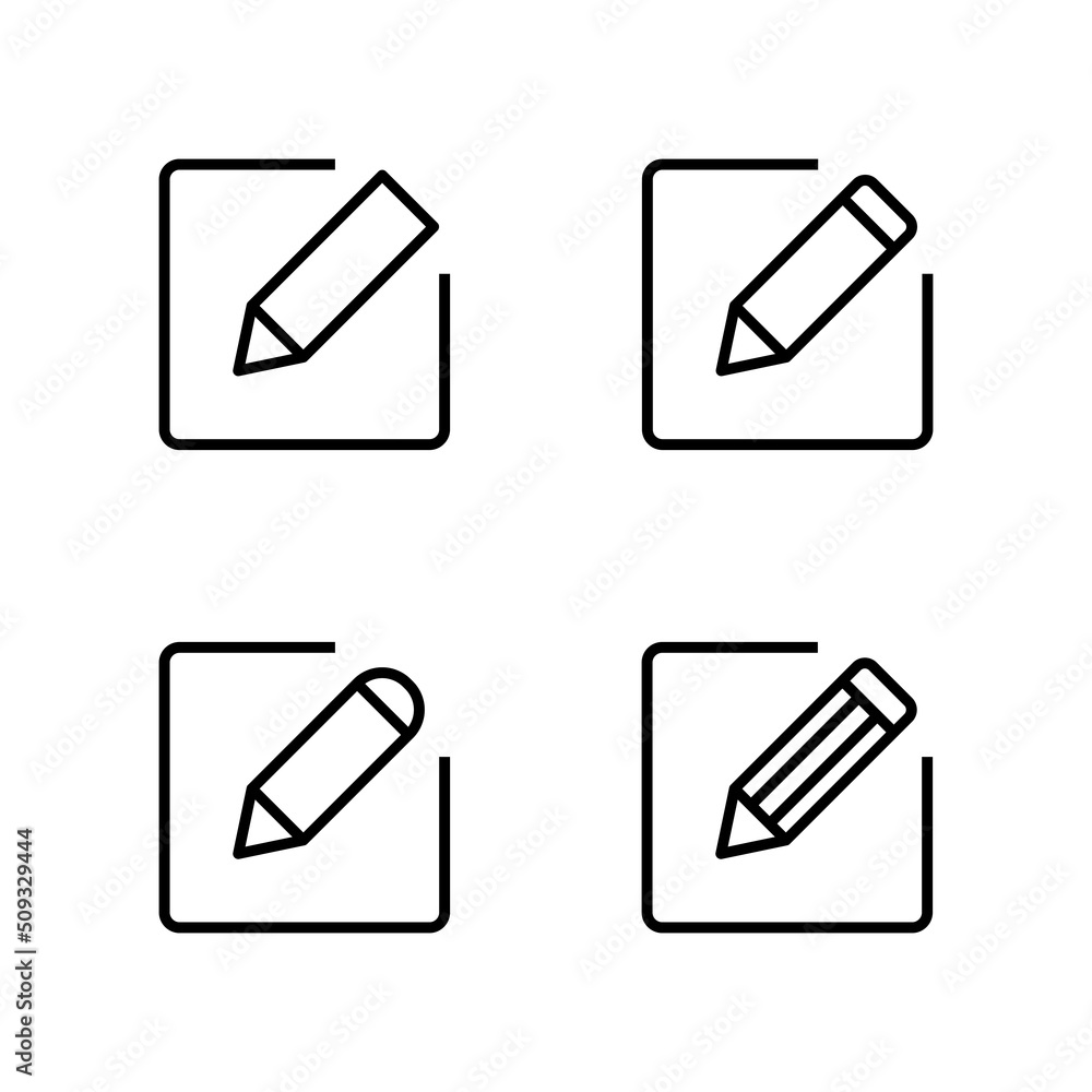 Edit icon vector. edit document sign and symbol. edit text icon. pencil ...