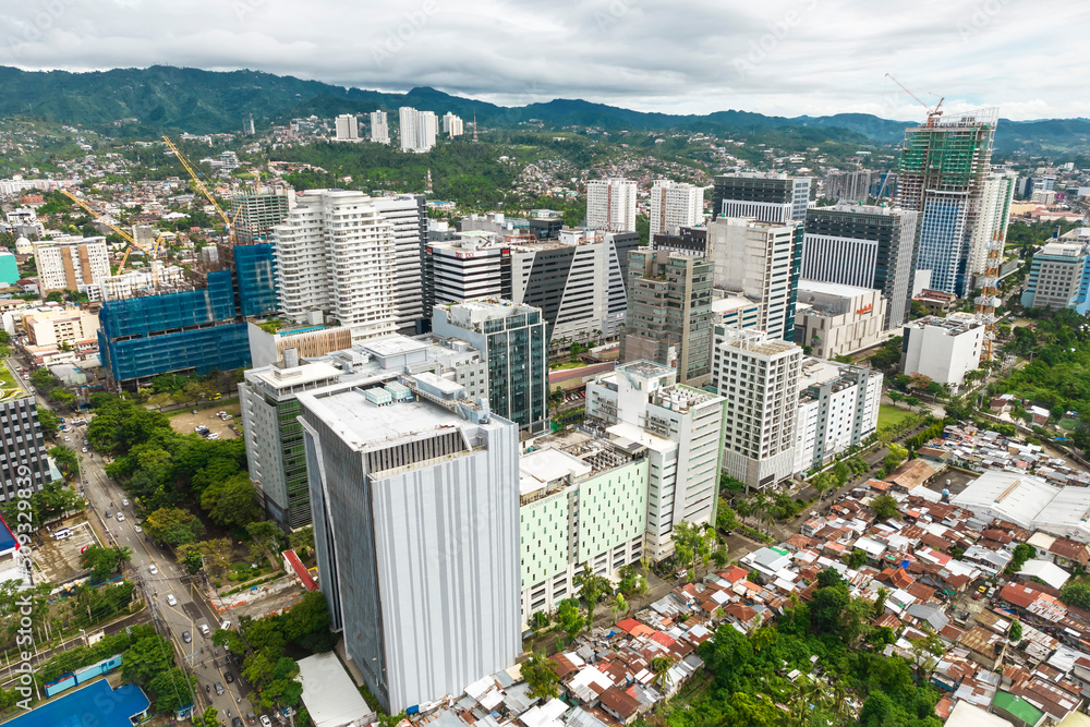 Cebu City, Philippines - Aerial of Cebu IT Park, a mixed use business ...