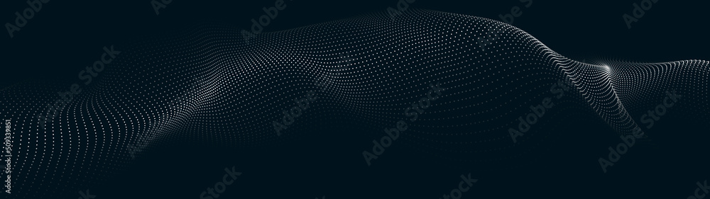 Large amount of data. Abstract black background with futuristic point ...