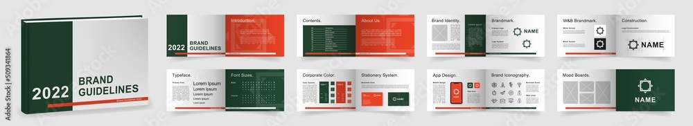 Multi-purpose Brand Guidelines template. Brand Manual presentation ...