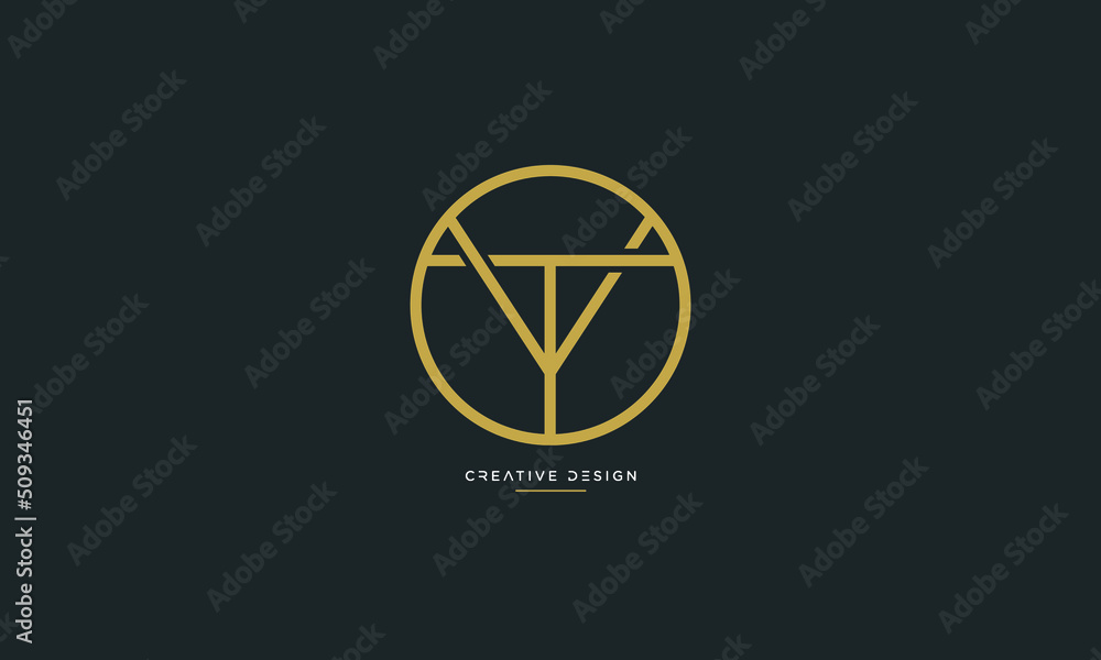 TY, YT Abstract Luxury Logo monogram design Vector 素材庫向量圖 | Adobe Stock