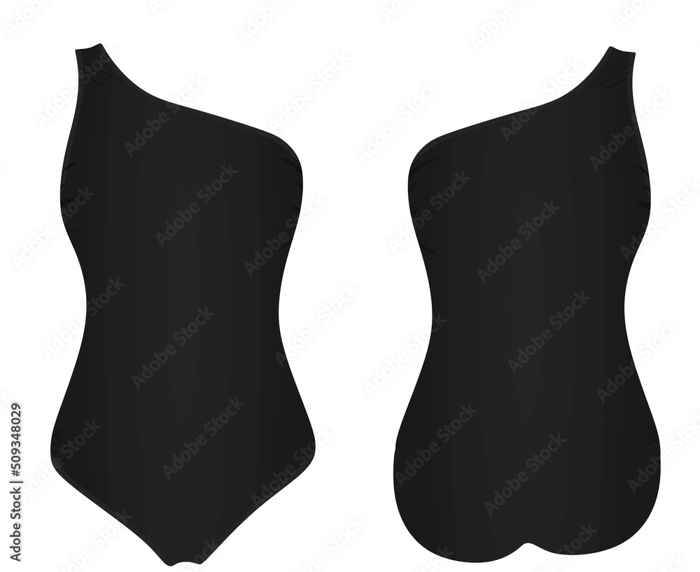 Black swim suit. vector illustration Stock Vector | Adobe Stock
