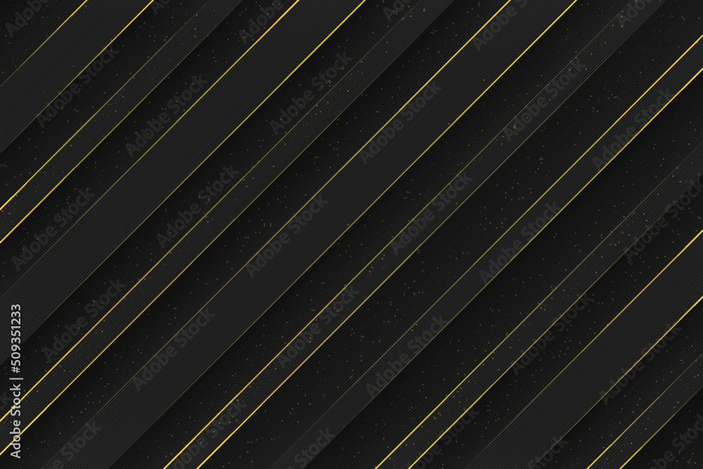 Gold diagonal stripes background with stylish gold glitter spray ...