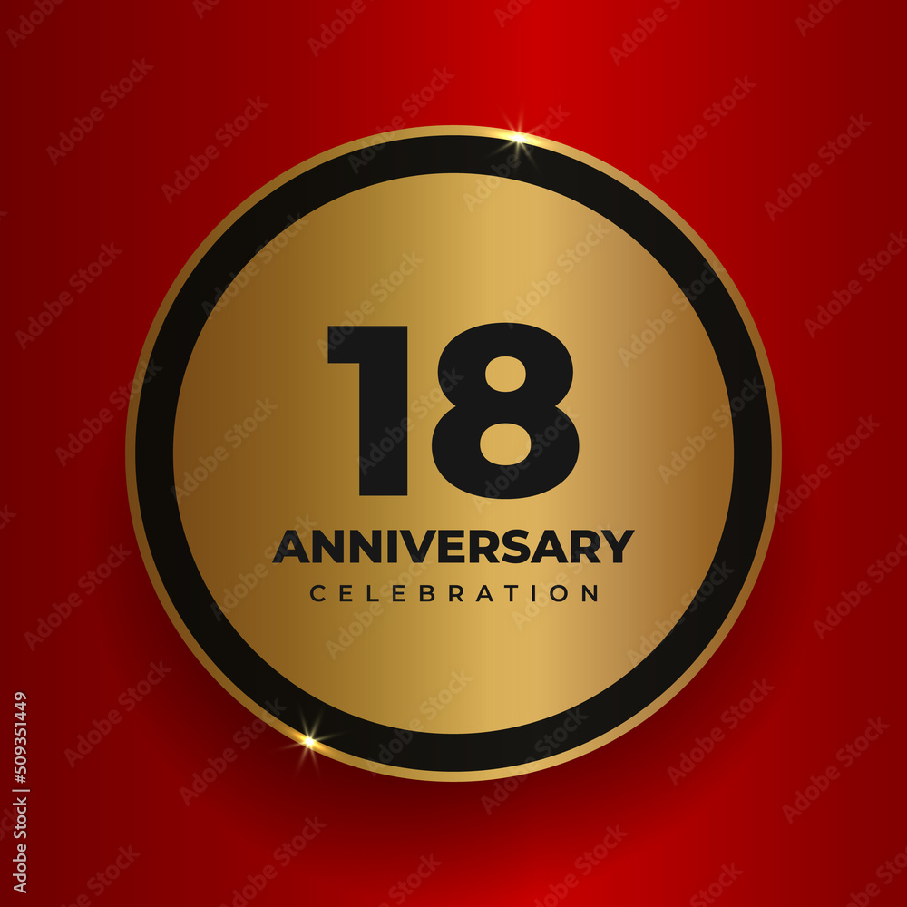 18 years anniversary celebration background. Celebrating 18th ...