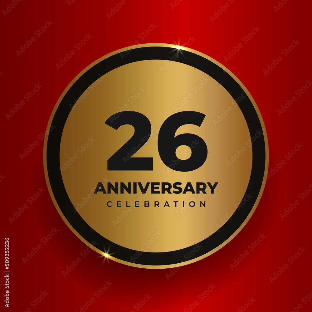 26 years anniversary celebration background. Celebrating 26th ...