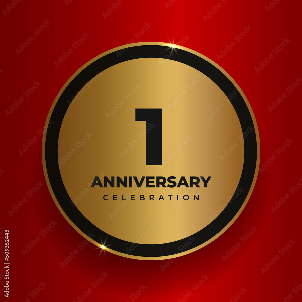 1st year anniversary celebration background. Celebrating 1st ...