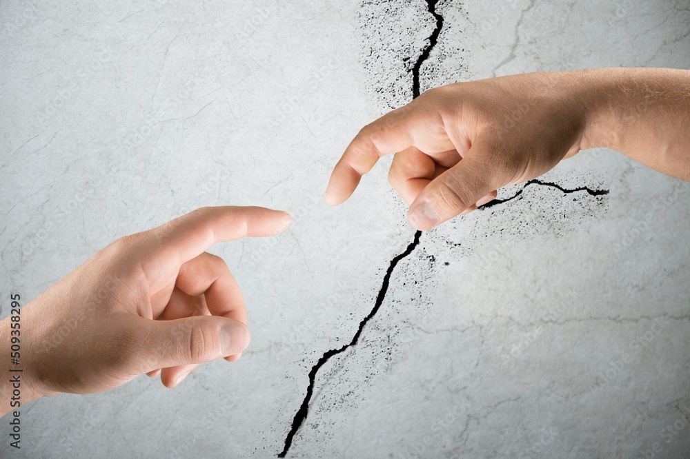 Art photo of Adam, as a photographic imitation.The flash of light is to ...