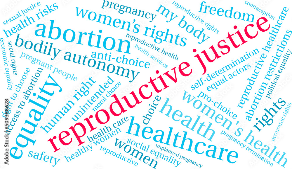 Reproductive Justice word cloud on a white background. Stock Vector ...