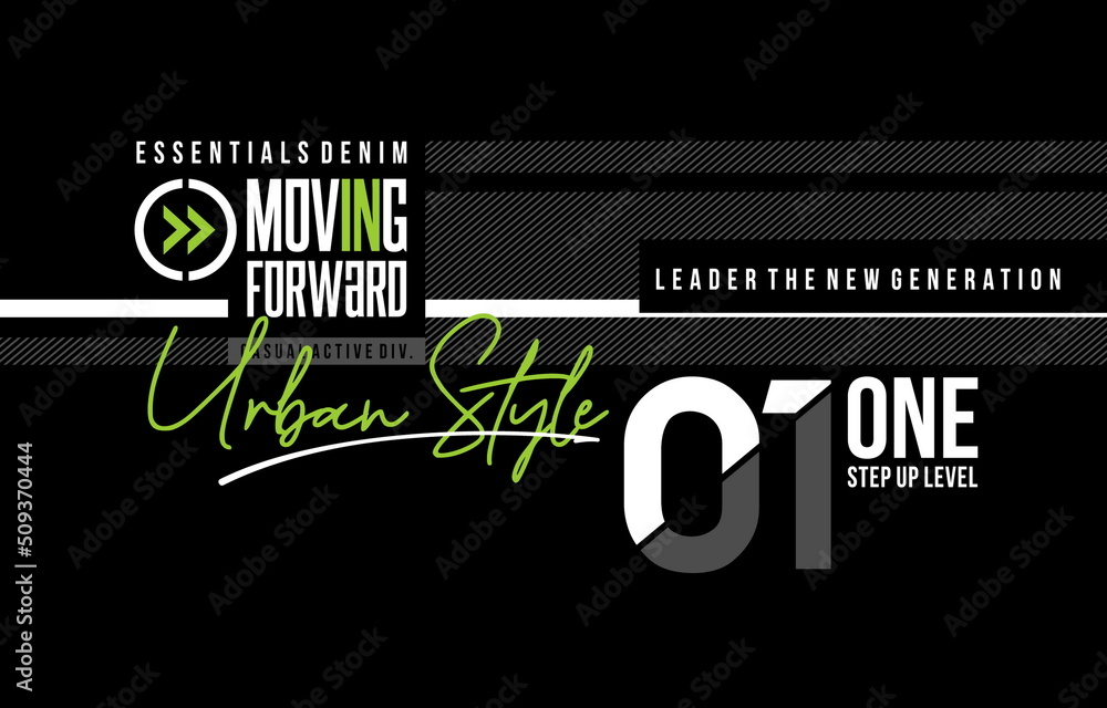 Vetor de Moving forward, vector illustration motivational quotes ...