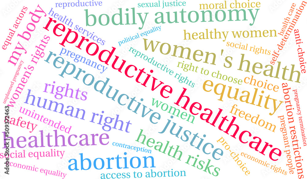 Reproductive Healthcare Word Cloud on a white background. Stock Vector ...