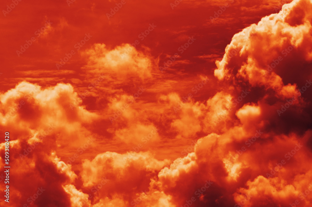 The red sky background looked like smoke and fire. bomb Violent. for ...