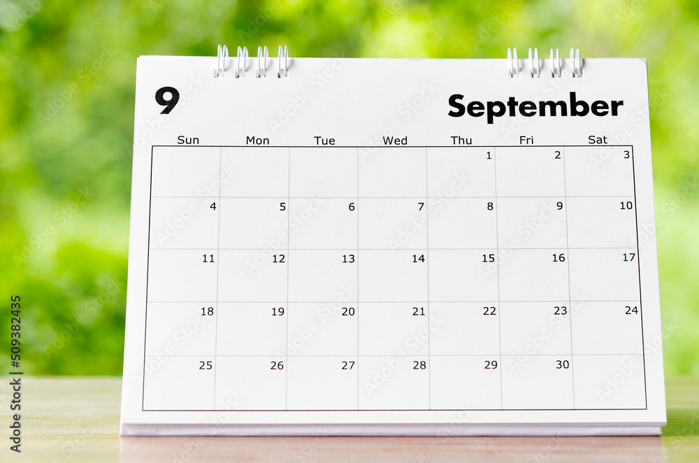 September 2022 Calendar Scenery Wallpaper