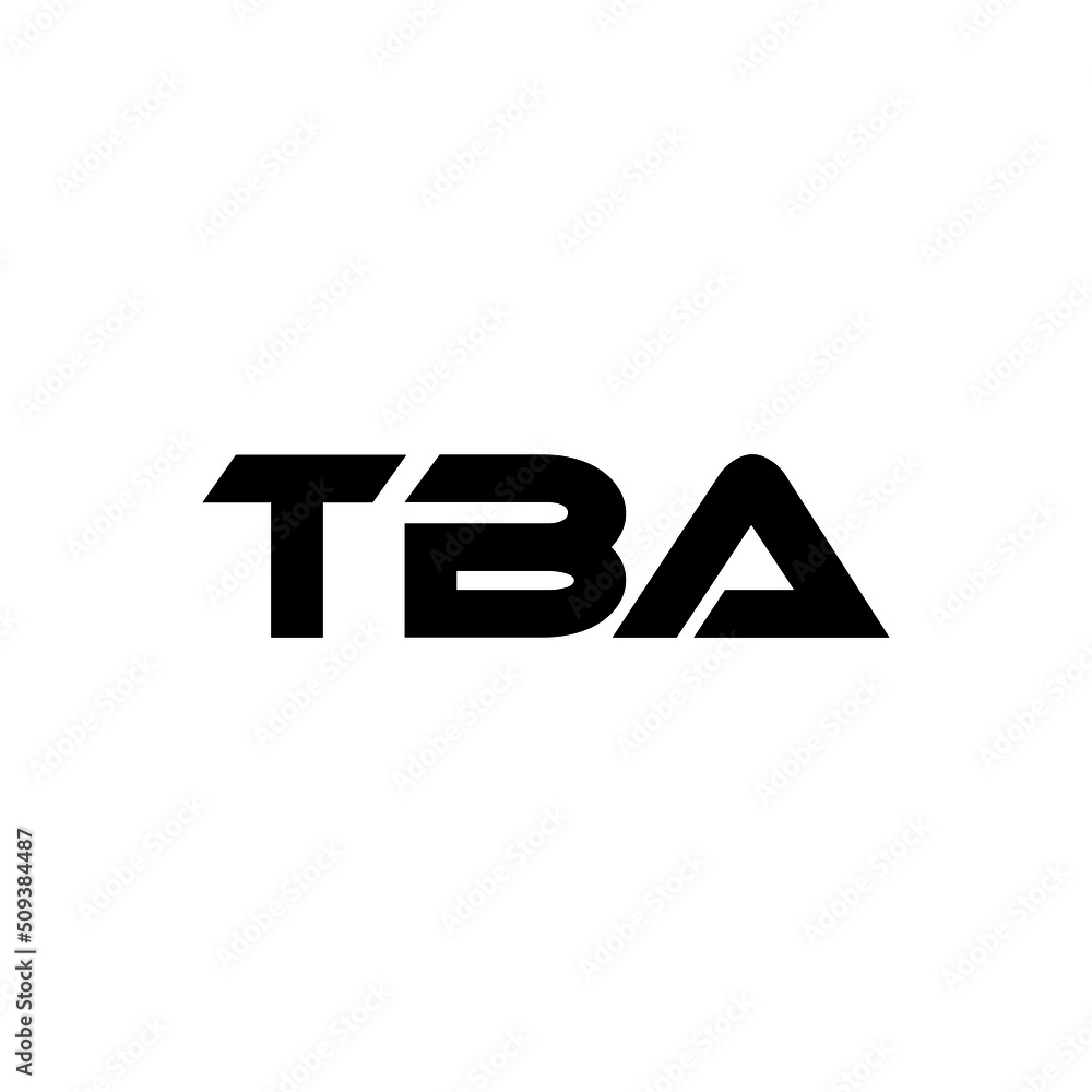 TBA letter logo design with white background in illustrator, vector ...