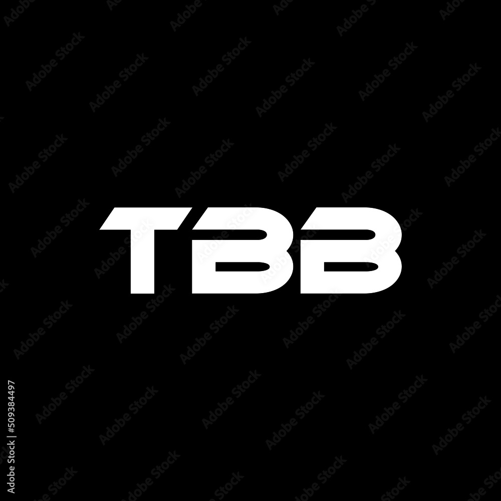 TBB letter logo design with black background in illustrator, vector ...