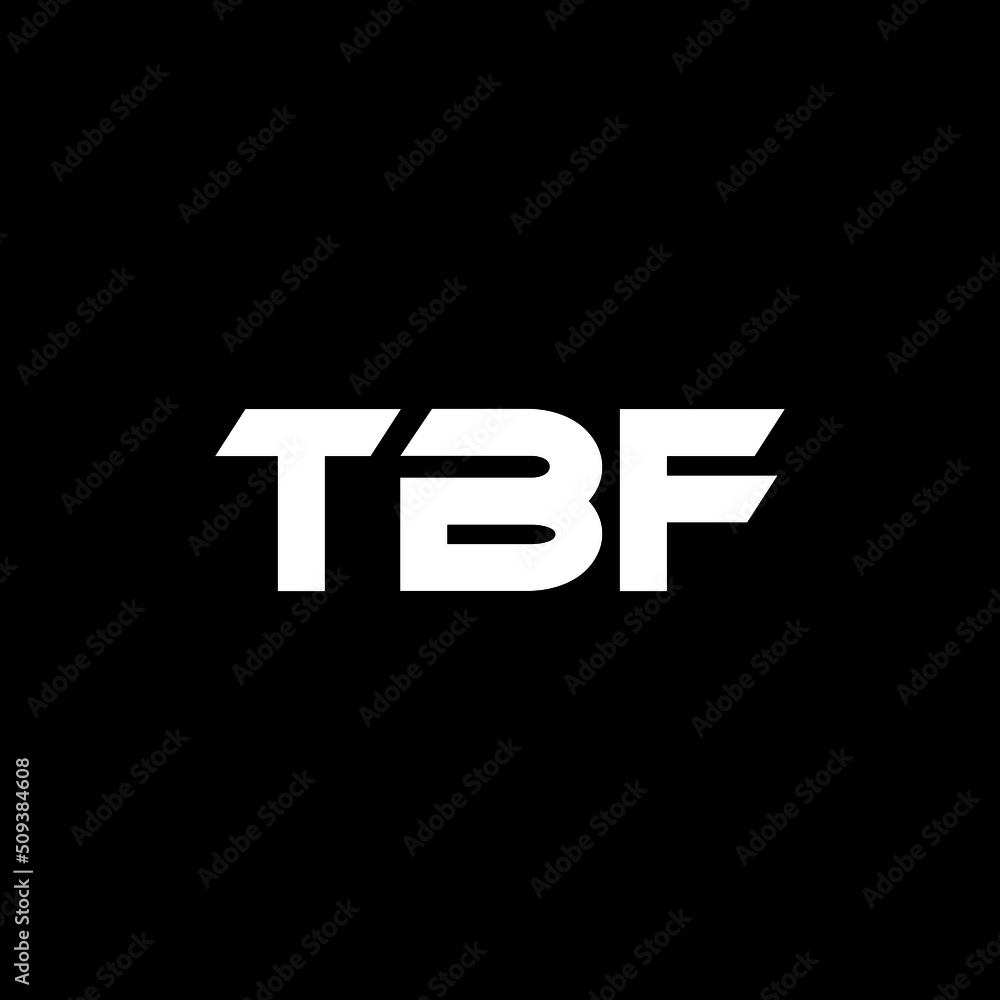 TBF letter logo design with black background in illustrator, vector ...