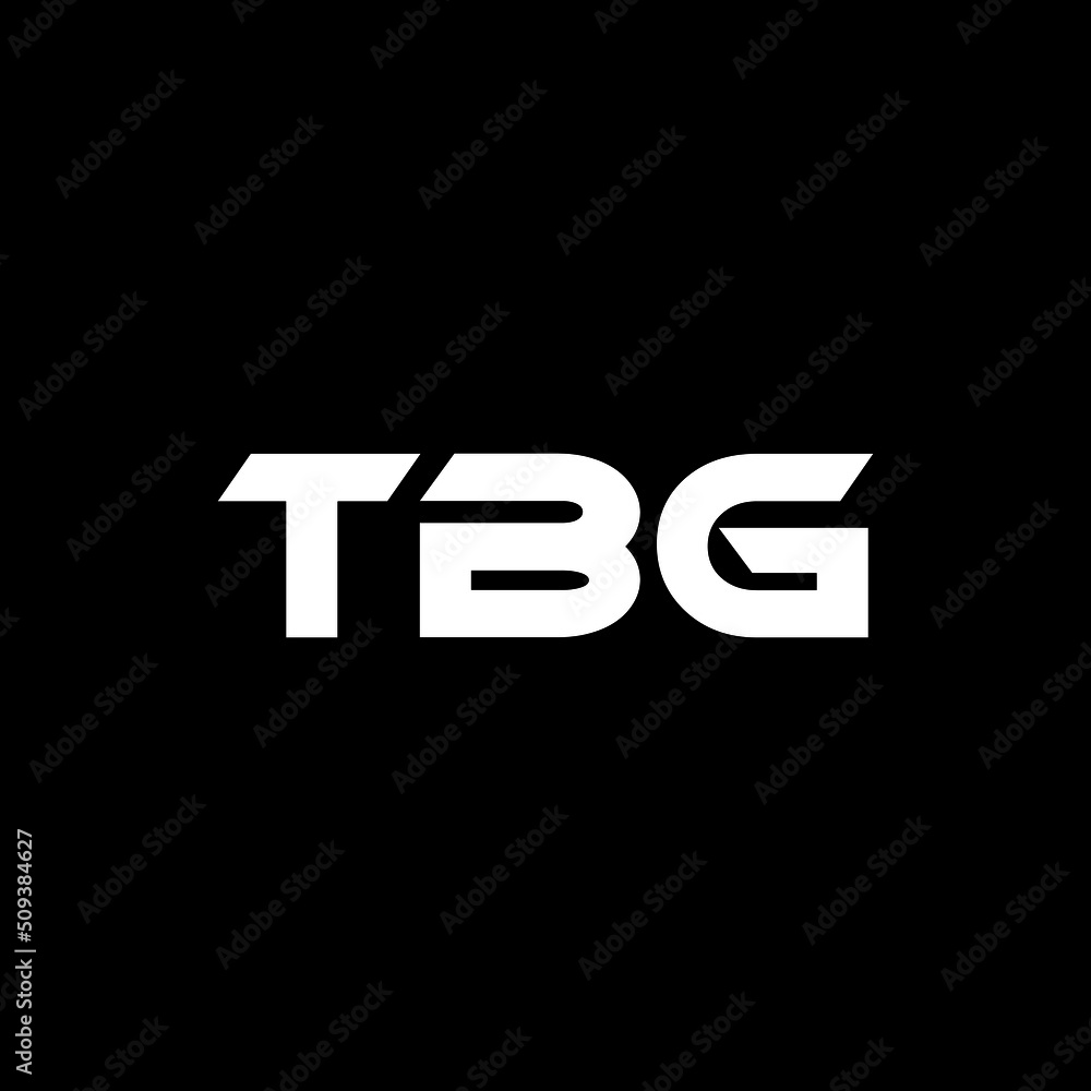 TBG letter logo design with black background in illustrator, vector ...