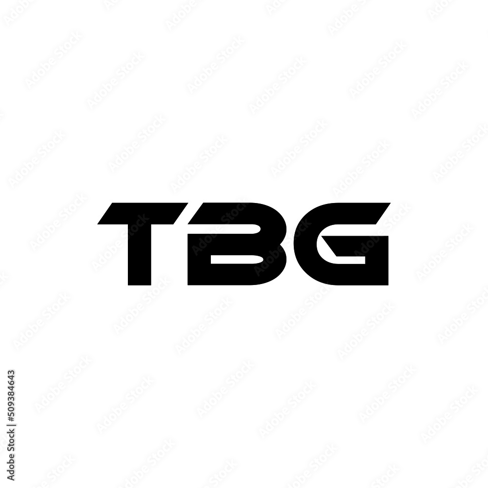 TBG letter logo design with white background in illustrator, vector ...