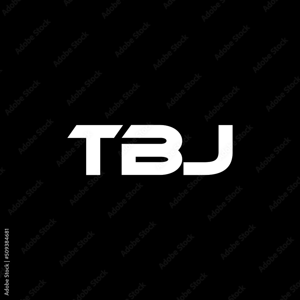 TBJ letter logo design with black background in illustrator, vector ...