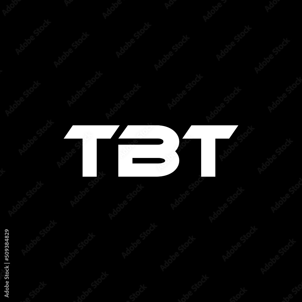 TBT letter logo design with black background in illustrator, vector ...