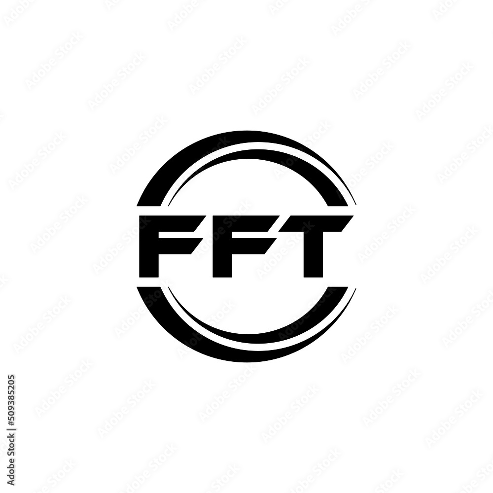 FFT letter logo design with white background in illustrator, vector logo modern alphabet font ...