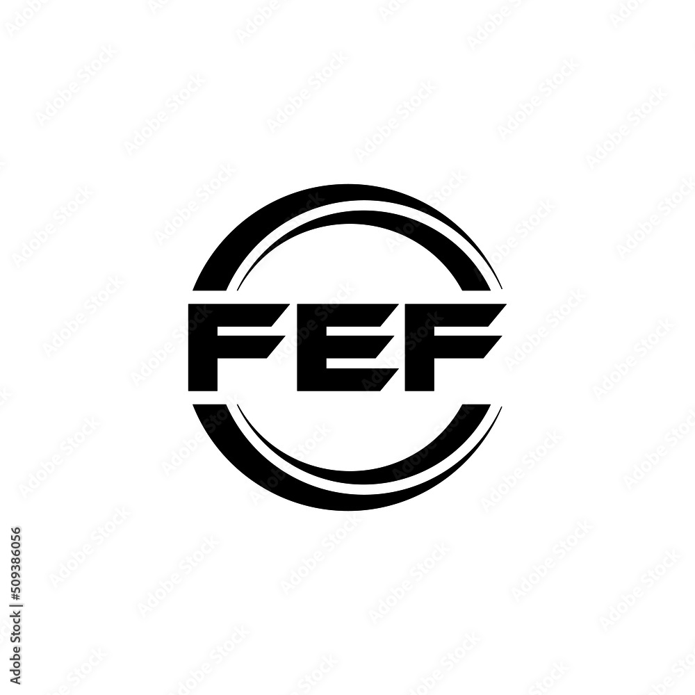 FEF letter logo design with white background in illustrator, vector ...