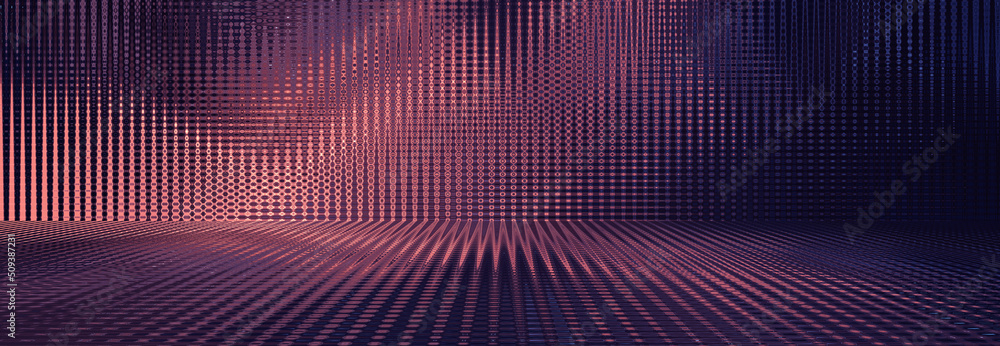 Dark abstract modern neon background. Empty night neon scene with rays ...