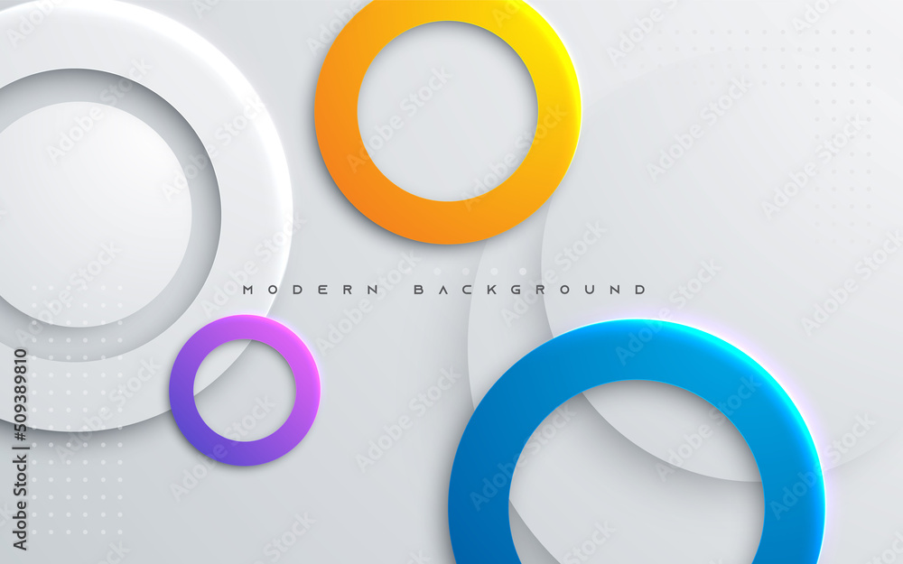 Abstract geometric background circle ring color shape Stock Vector ...