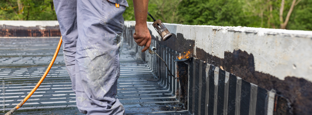 Bituminous membrane waterproofing system details and installation on ...