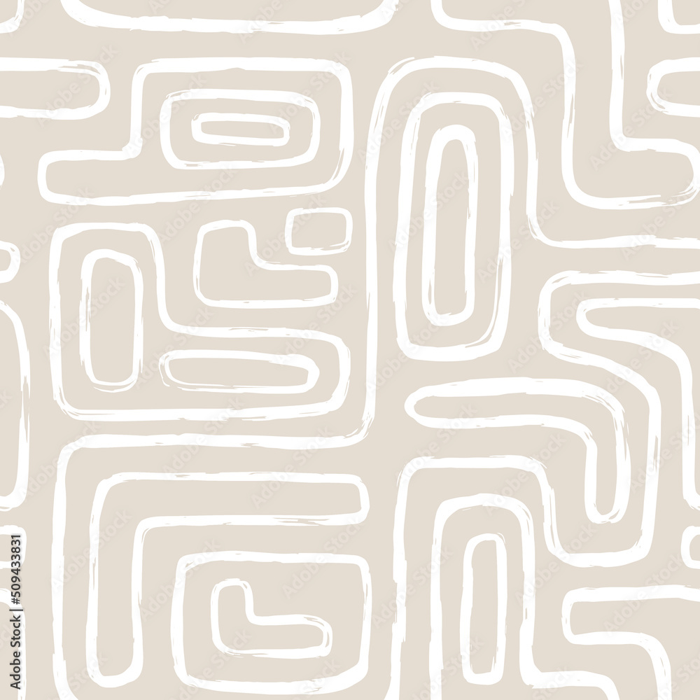 Aesthetic Contemporary printable seamless pattern with abstract Minimal ...