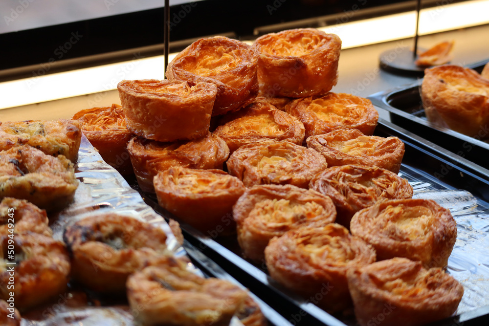 Kouign-amann, a sweet Breton cake, made with laminated dough. Stock ...