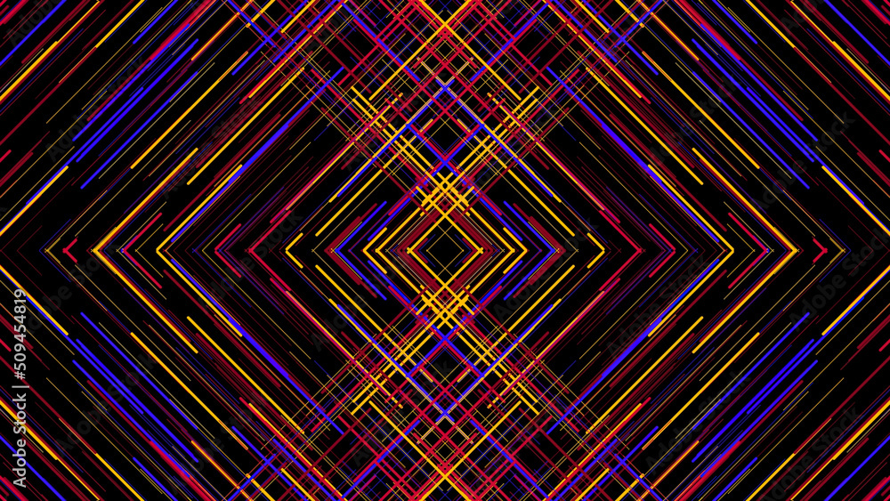 Triangular pattern of lines with interference. Animation. Hypnotic ...
