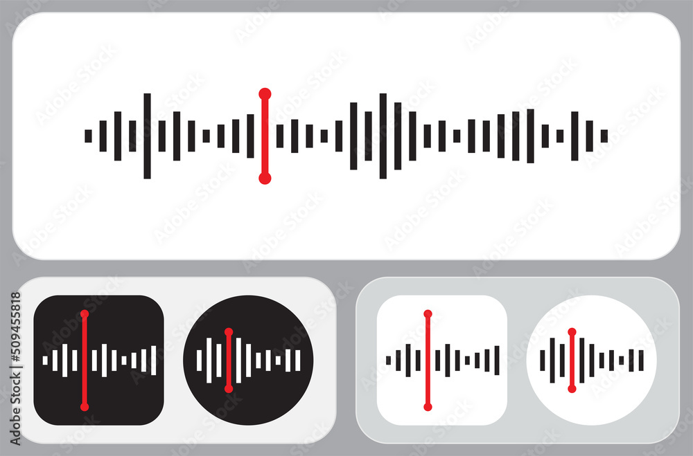 Sound Wave EQ Equalizer Icons and Widget Design. Vector. Stock Vector ...