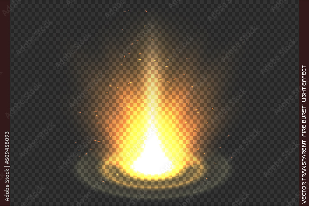 Vector orange yellow power energy explosion light effect isolated on ...