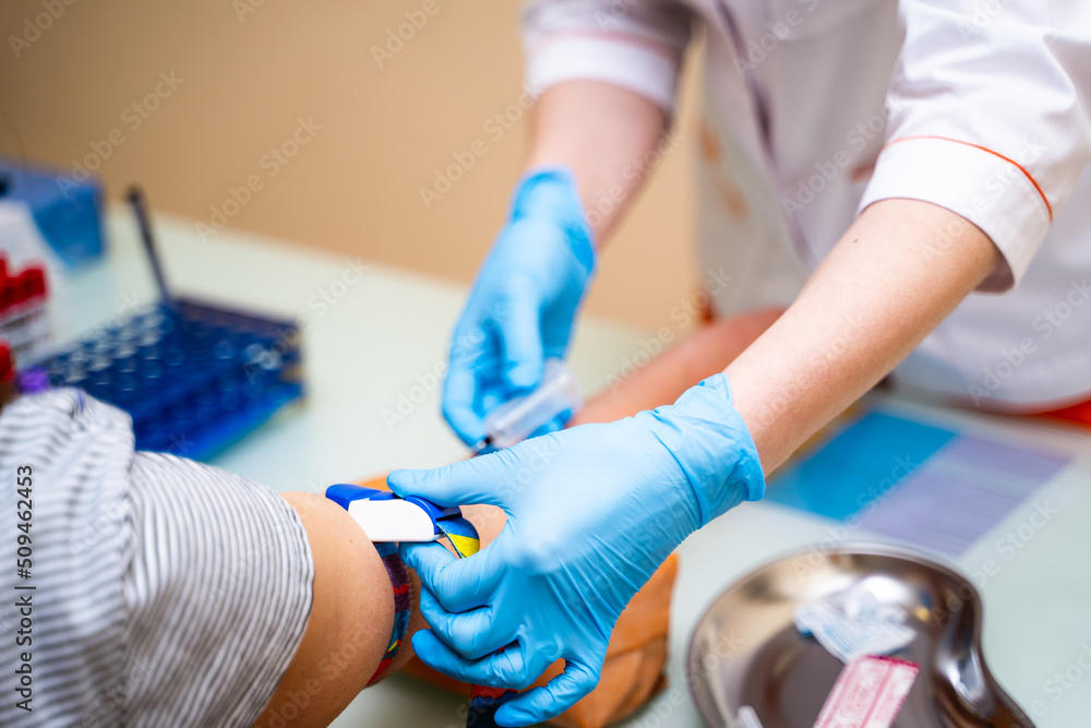 Hospital scientific samples. Scientific modern biochemistry laboratory ...