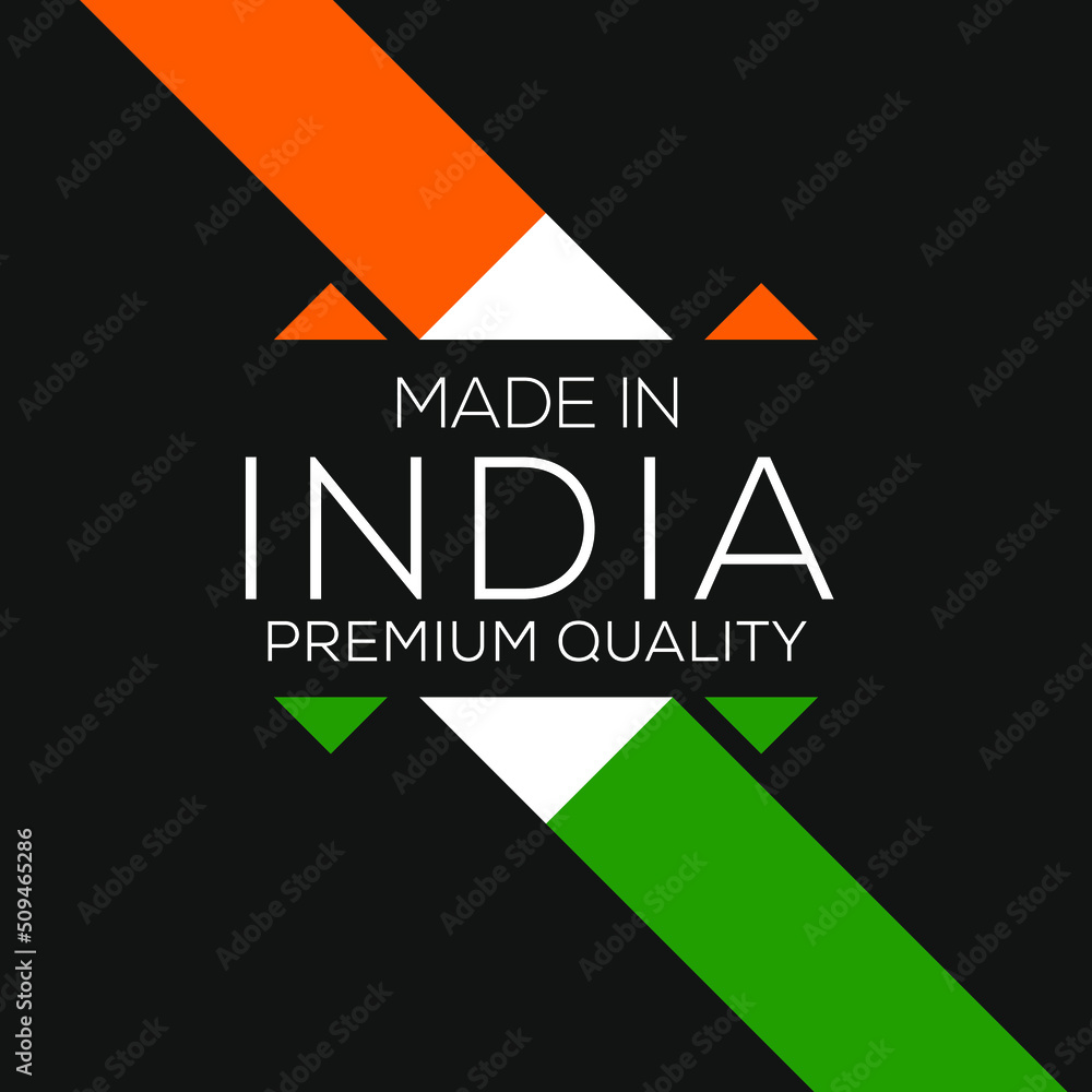 Made in India, vector illustration. Stock Vector | Adobe Stock