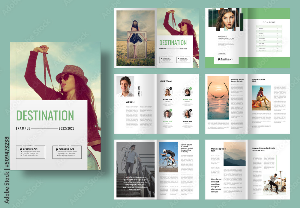 Destination Magazine Layout Stock Template | Adobe Stock