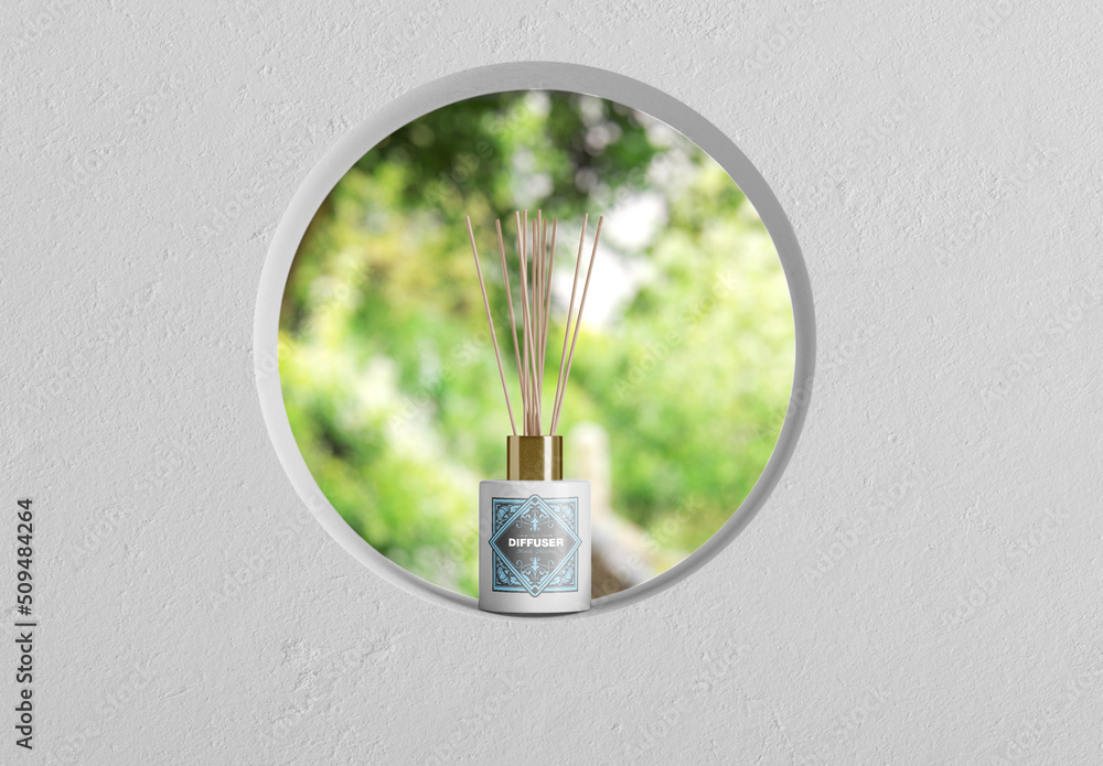 Ceramic Diffuser Bottle Scene Mockup Stock Template | Adobe Stock